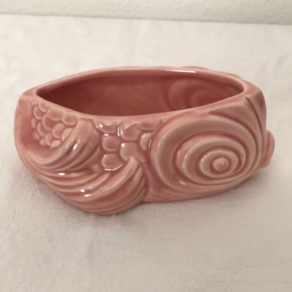 Accents | Vintage Red Wing Ceramic Pottery Pink Fish Bowl Dish | Poshmark